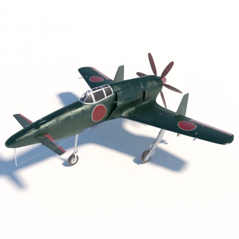 Kyushu J7W Shinden 3D Model - Turbo 3D Models